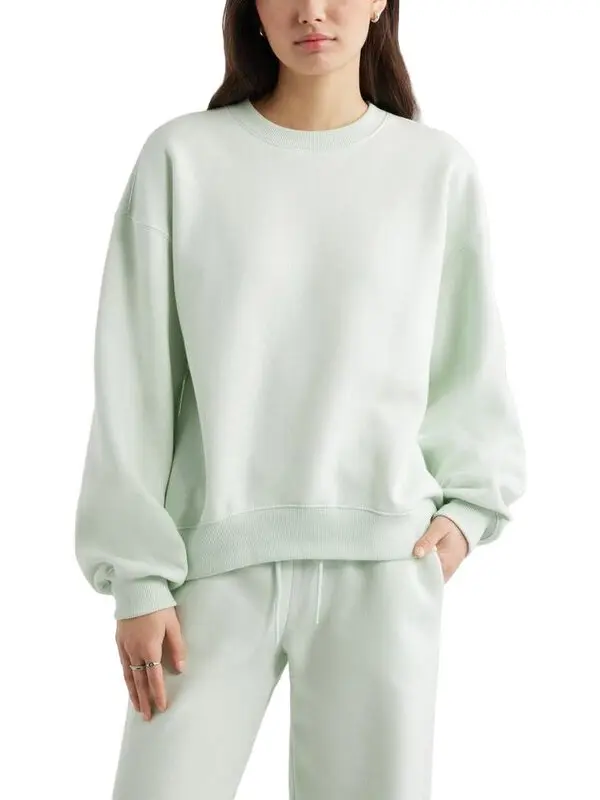 Bp. Relaxed Cotton Blend Sweatshirt - Green Cloud