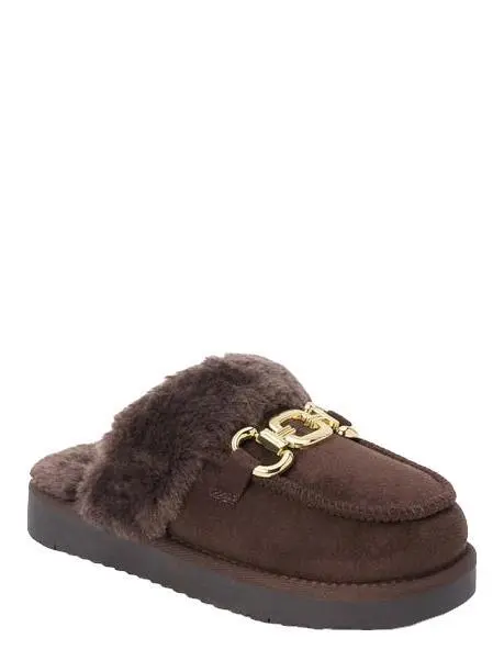 Matisse Davos Faux Fur Platform Slipper - Choco
