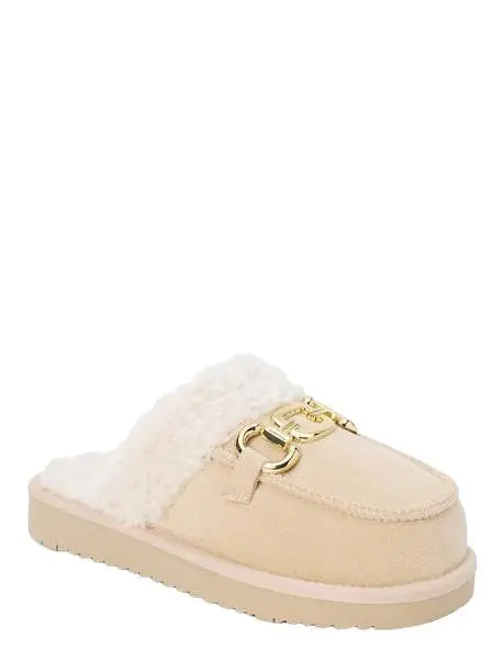 Matisse Davos Faux Fur Platform Slipper - Natural