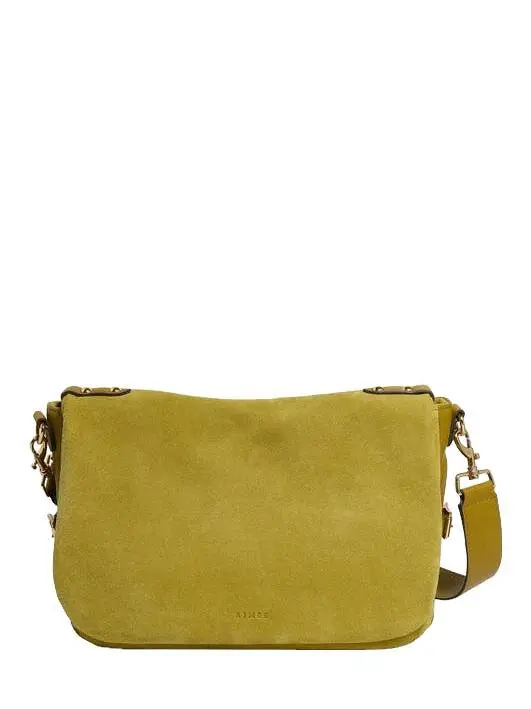 AIMEE Gramercy Suede Messenger Bag - Cumin Suede