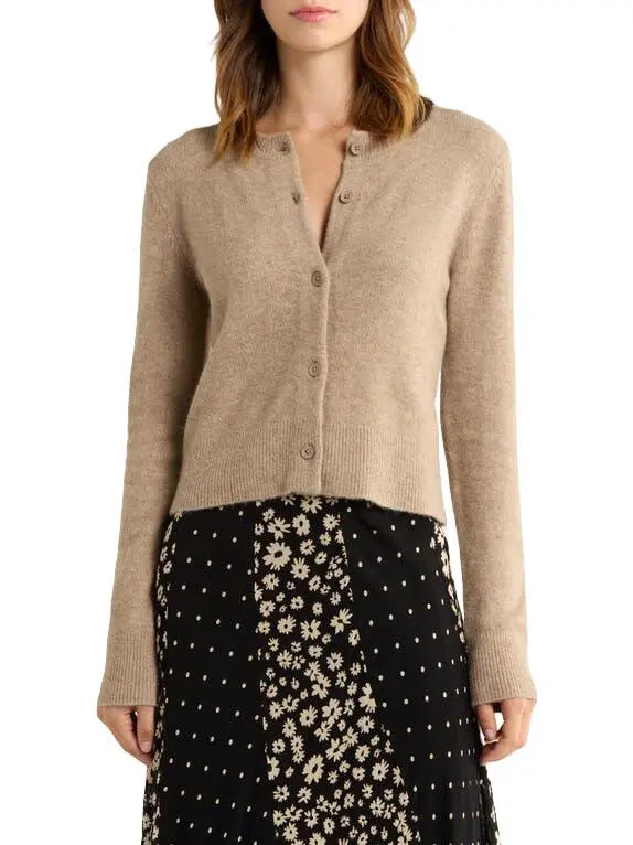 Rails Matilda Crop Cardigan - Heather Oat