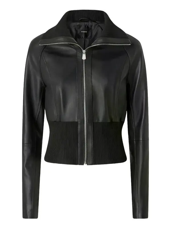 Pinko Leather Jacket - Black