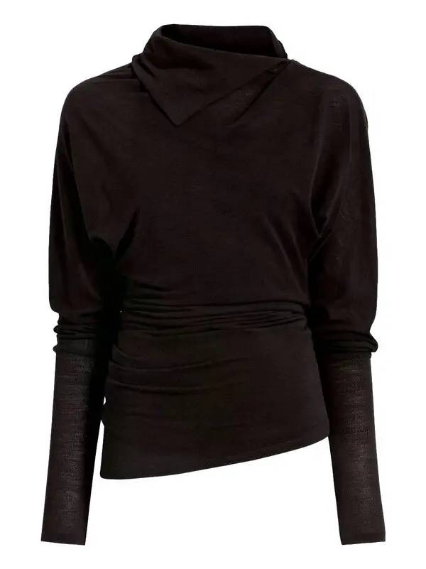 Proenza Schouler Cowl-neck Draped Top - Brown