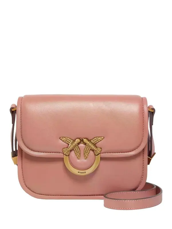 Pinko Love Birds Flap Crossbody Bag - Neutrals