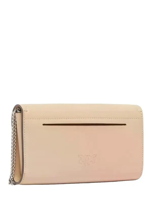 Pinko Chain-strap Leather Clutch - Neutrals