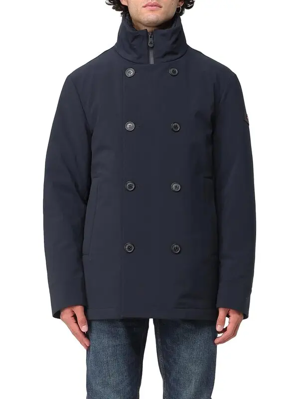 Peuterey Zip-up Jacket With Stand Collar - Blue