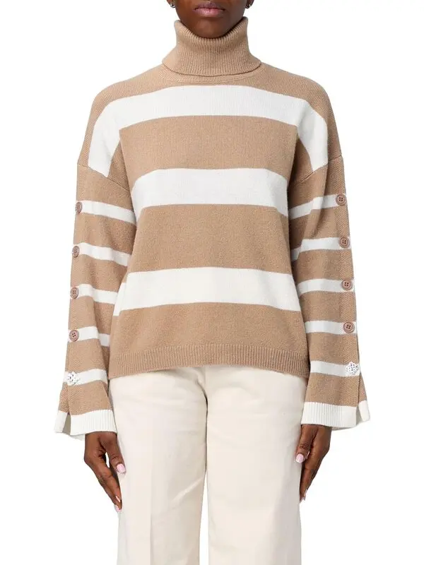Liu Jo Striped Sweater - Biscuit