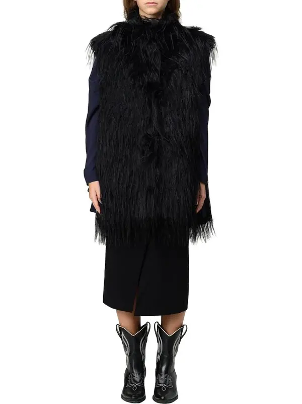 Pinko Fur Coat - Black