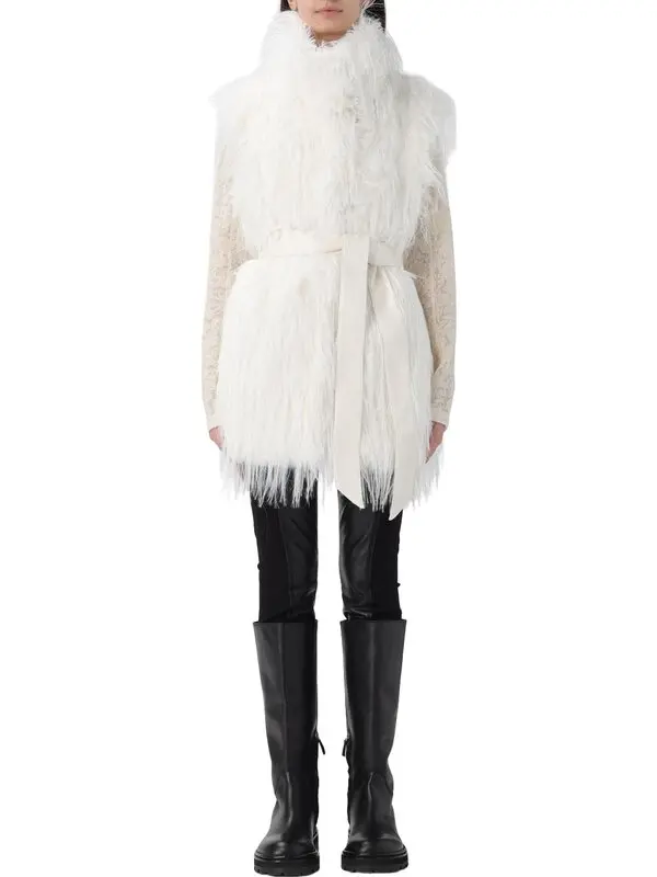 Pinko Fur Coat - White