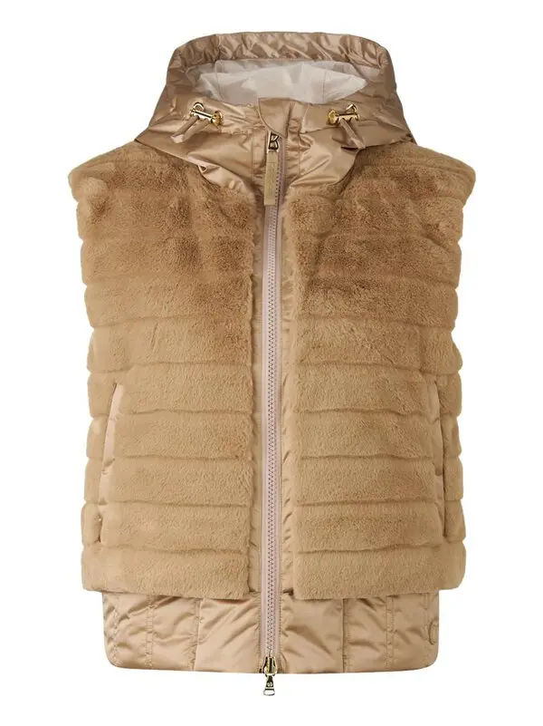 Bogner Yumi Faux Fur Vest - Beige