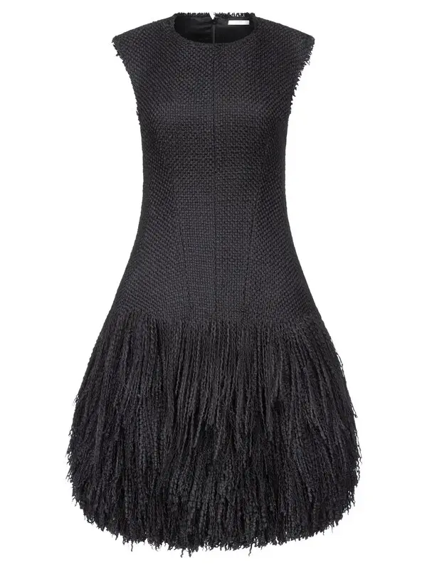 FFORME Talia Wool-blend Mini Dress - Black