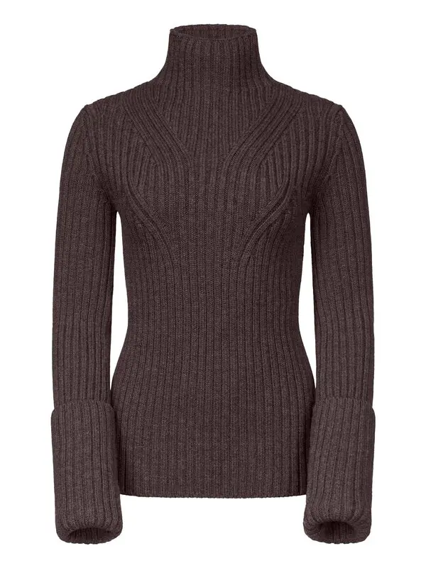 FFORME Astrid Ribbed-knit Wool Sweater - Brown