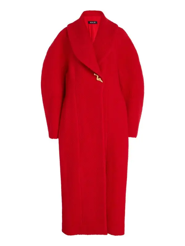 ASHLYN Aislinn Wool Bouclé Overcoat - Red