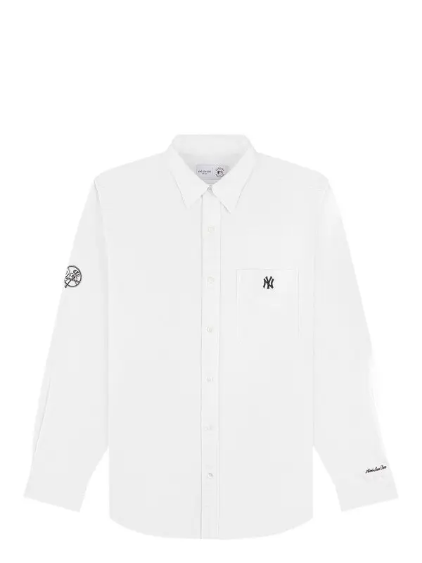 Aimé Leon Dore X New York Yankees Leon Overshirt - White