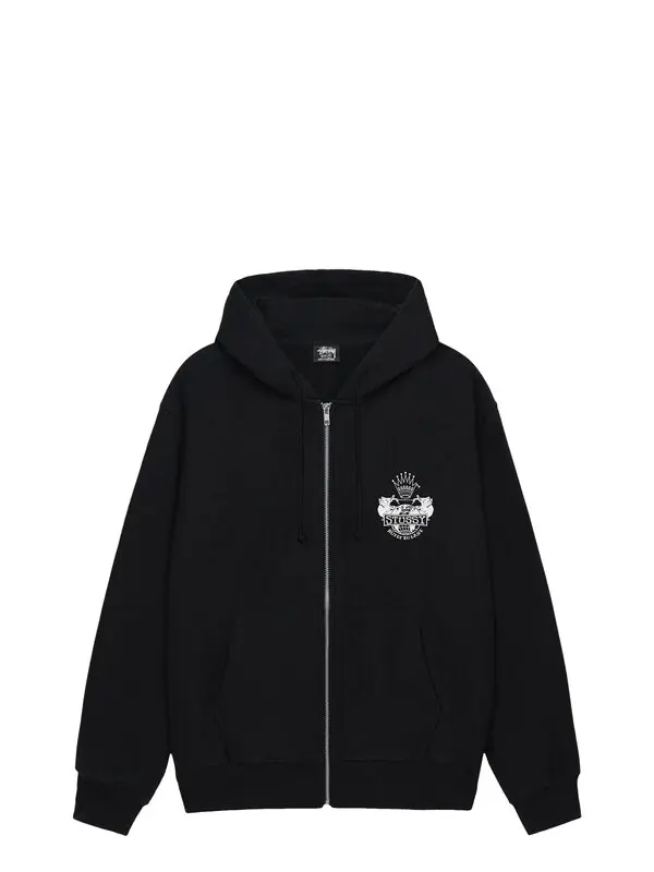 StÜssy Built To Last Zip Hoodie - Black