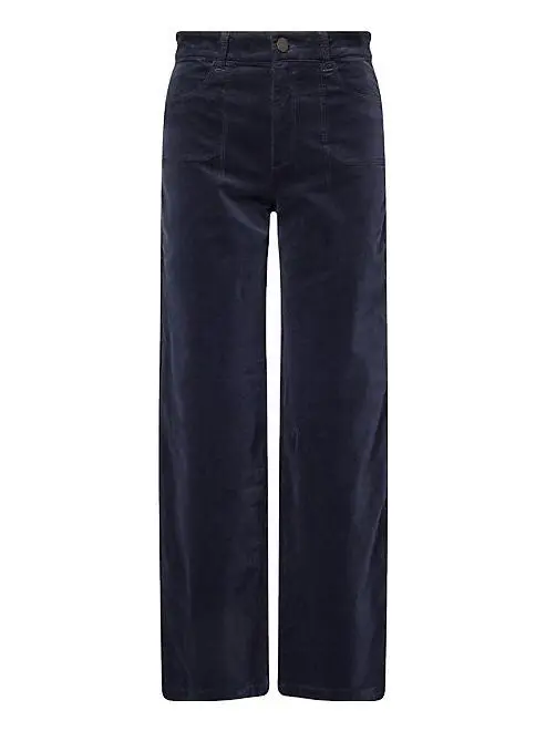 Paige Anessa Corduroy Trousers - Navy