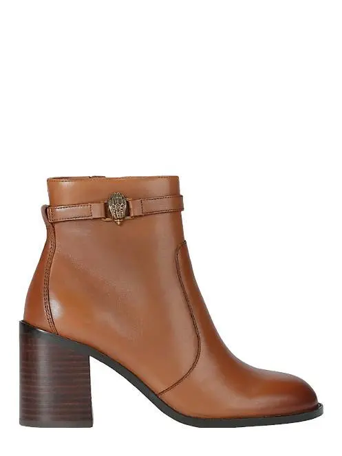 Kurt Geiger Shoreditch Heeled Leather Ankle Boots - Tan