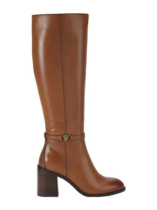 Kurt Geiger Shoreditch Heeled Leather Knee-high Boots - Tan