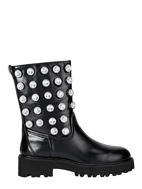 Kurt Geiger Octavia Studded Leather Ankle Boots - Blk/other