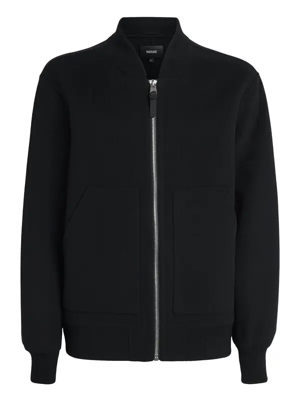 Mackage Wool Bomber Jacket - Black
