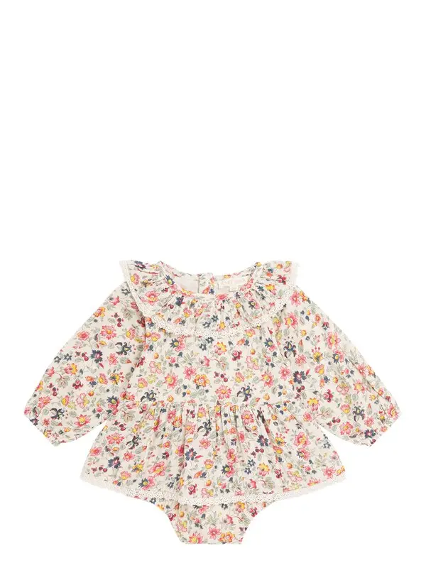LOUISE MISHA Cotton Floral Print Bodysuit - Ivory