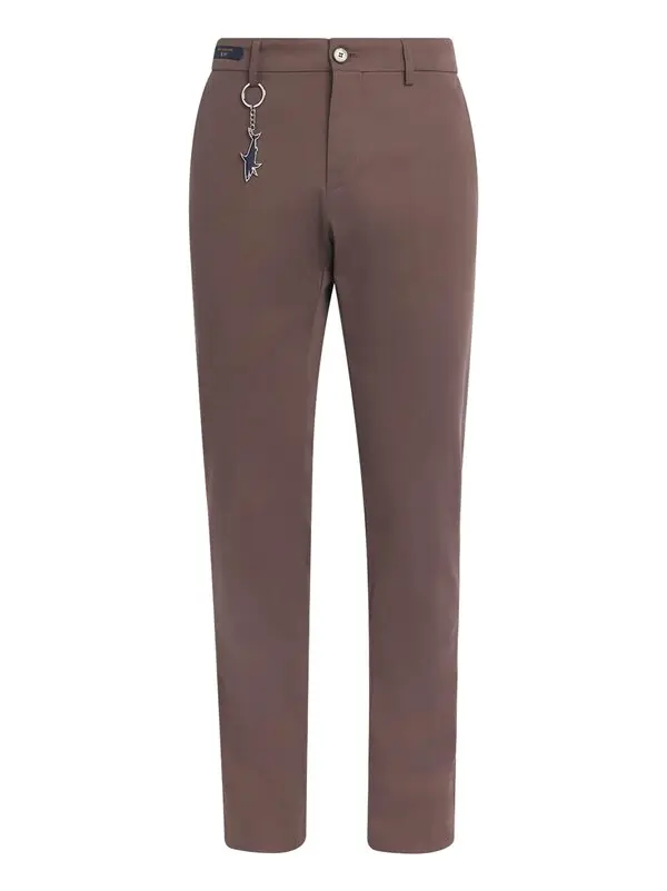 Paul & Shark Twill Straight Trousers - Brown
