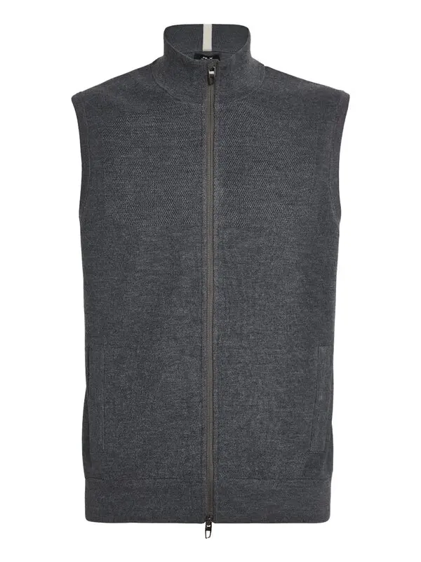 Ralph Lauren Coolmax Zip-up Sweater Vest - Grey