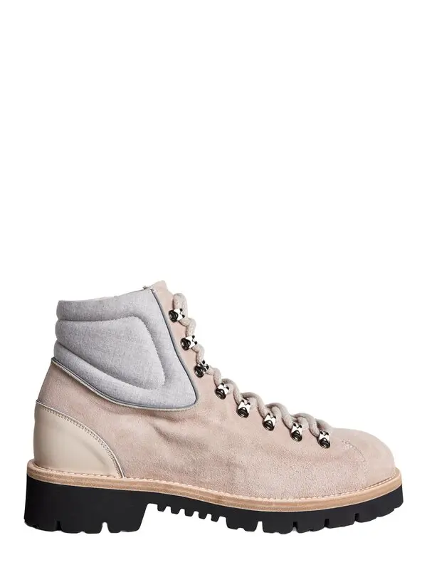 Eleventy Suede Lace-up Boots - Beige