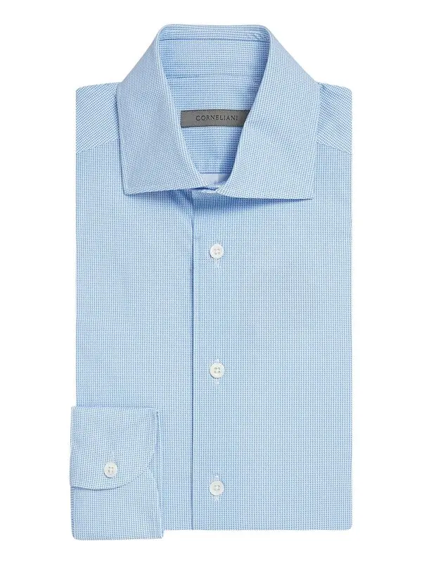 Corneliani Patterned Formal Shirt - Blue