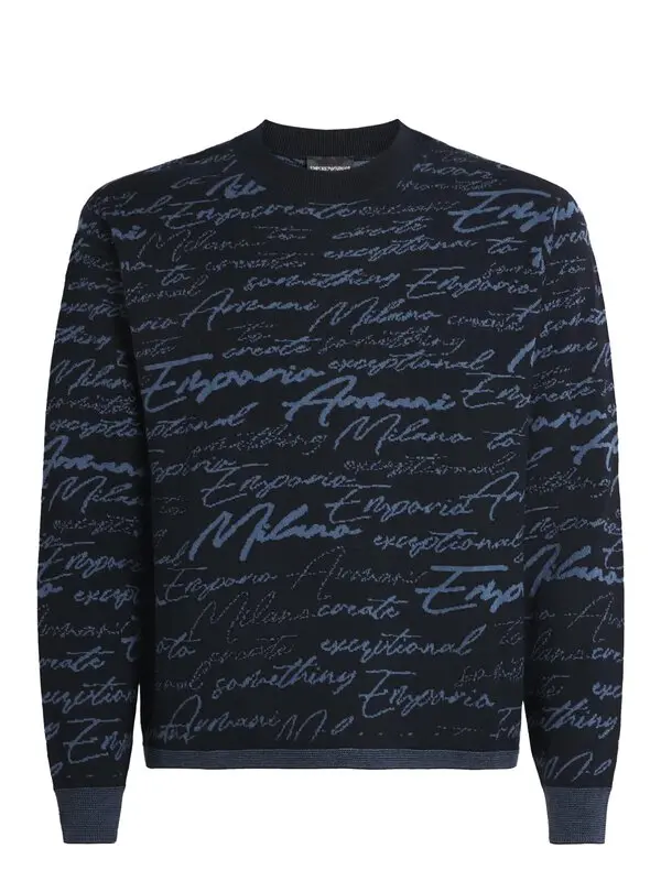 Emporio Armani Virgin Wool Sweater - Blue