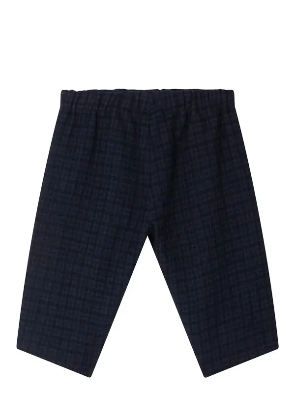 Bonpoint Wool-cotton Flannel Trousers - Navy