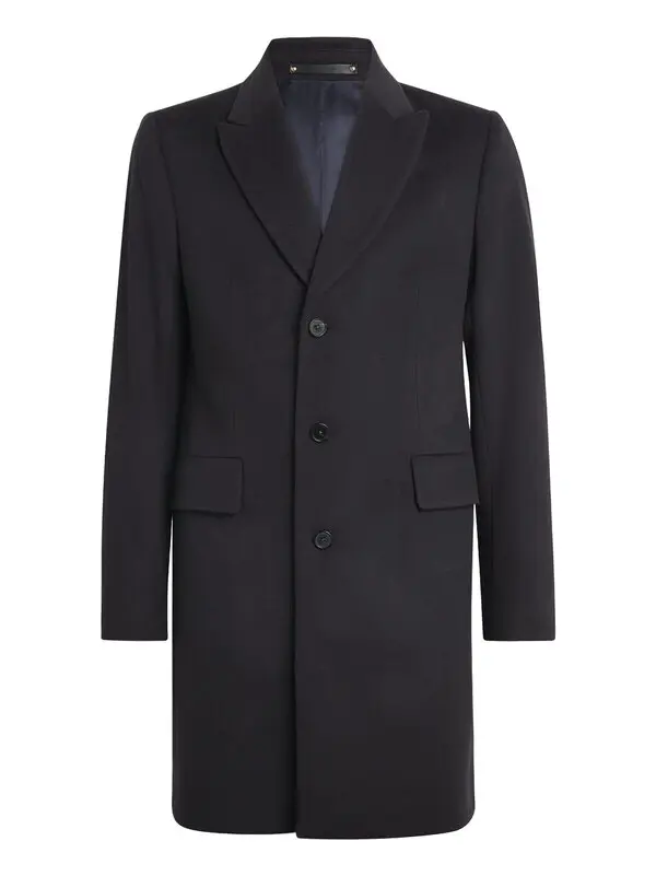 Paul Smith Wool-cashmere Tailored Overcoat - Blue