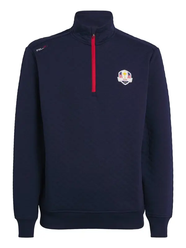 Ralph Lauren Ryder Cup Quarter-zip Sweater - Navy