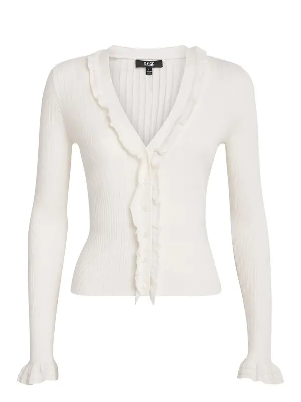 Paige Organic Cotton-blend Demetra Cardigan - White
