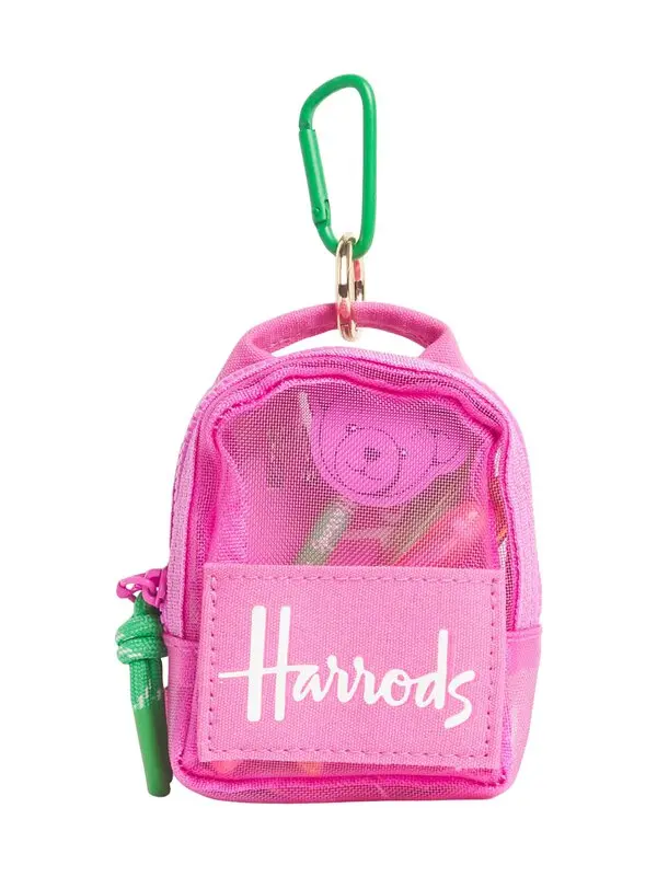 Harrods Logo Backpack Keyring - Pink