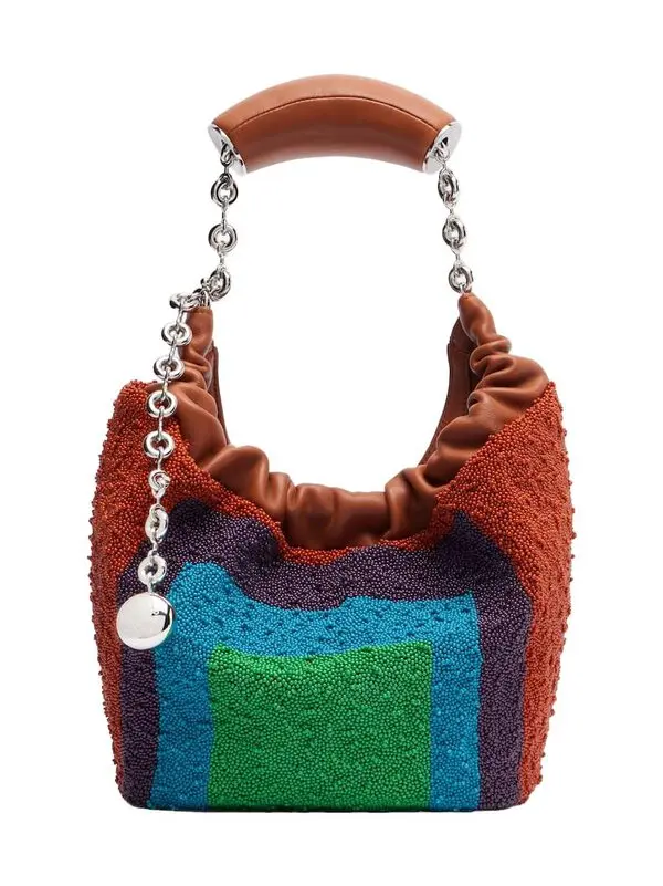 Loewe Squeeze Mini Beaded Leather Tote Bag - Multicoloured