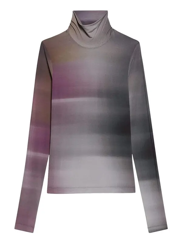 Helmut Lang Long-sleeve Turtleneck - Purple Multi