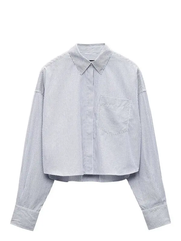 Rag & Bone Marin Cropped Shirt - Whtst