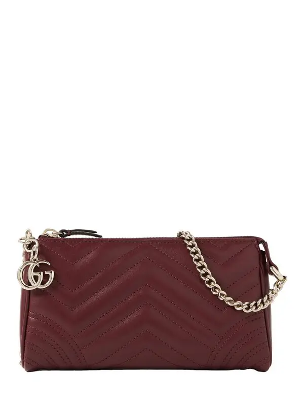 Gucci Gg Marmont Mini Matelassé Leather Shoulder Bag - Burgundy