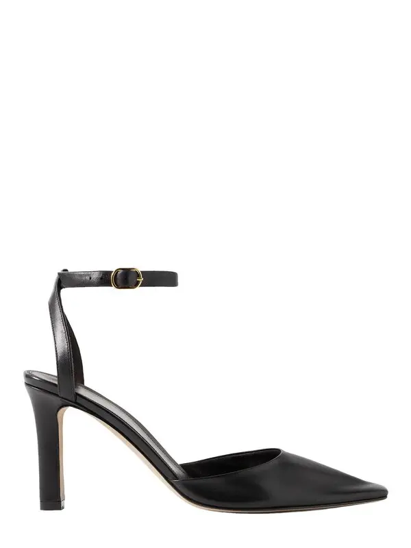THE ROW Carla Leather Pumps - Black