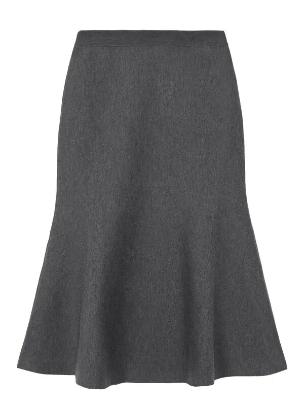 Gucci Wool-blend Midi Skirt - Gray
