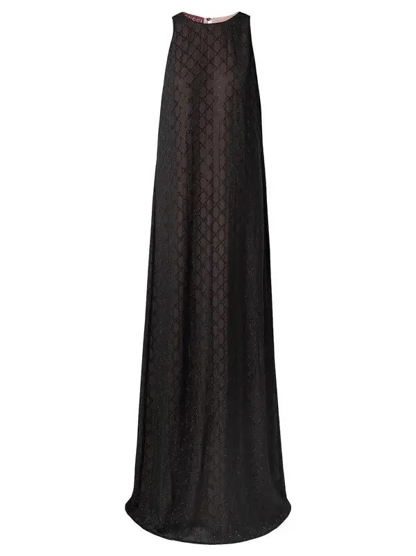 Gucci Crystal-embellished Silk-chiffon Gown - Black