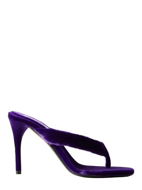 Alaïa 90 Velvet Mules - Purple