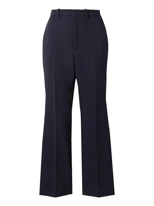 Gucci Wool-crepe Flared Trousers - Blue