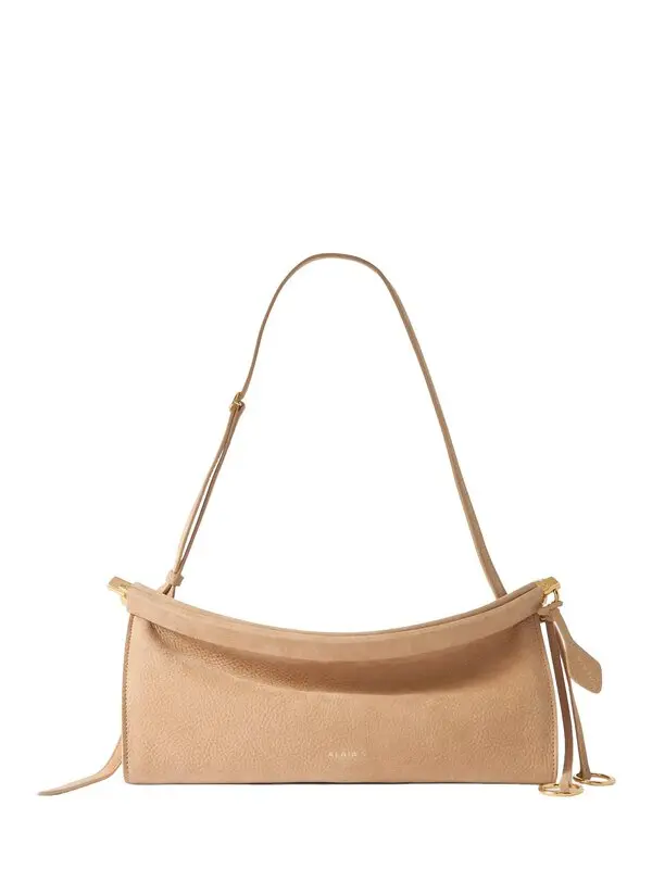 Alaïa Click Medium Nubuck Shoulder Bag - Neutrals