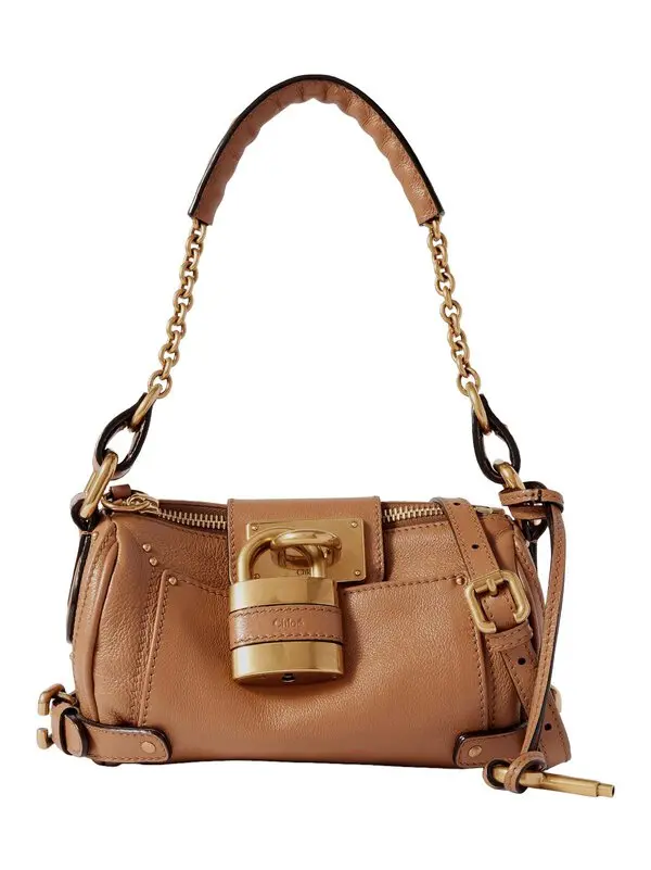 Chloé Paddington Textured-leather Shoulder Bag - Brown