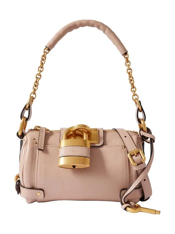Chloé Paddington Textured-leather Shoulder Bag - Neutrals