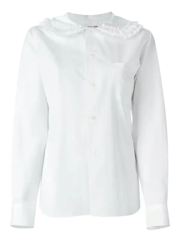 Comme Des Garçons Cotton Peter Pan Collar Blouse - White
