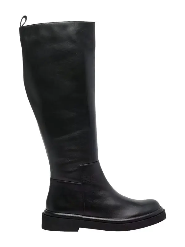 PALOMA BARCELO Zip-detail Calf Leather Boots - Black