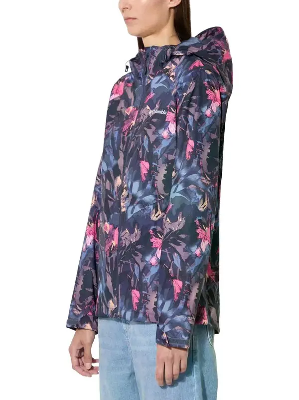 Columbia Floral-print Hooded Jacket - Blue